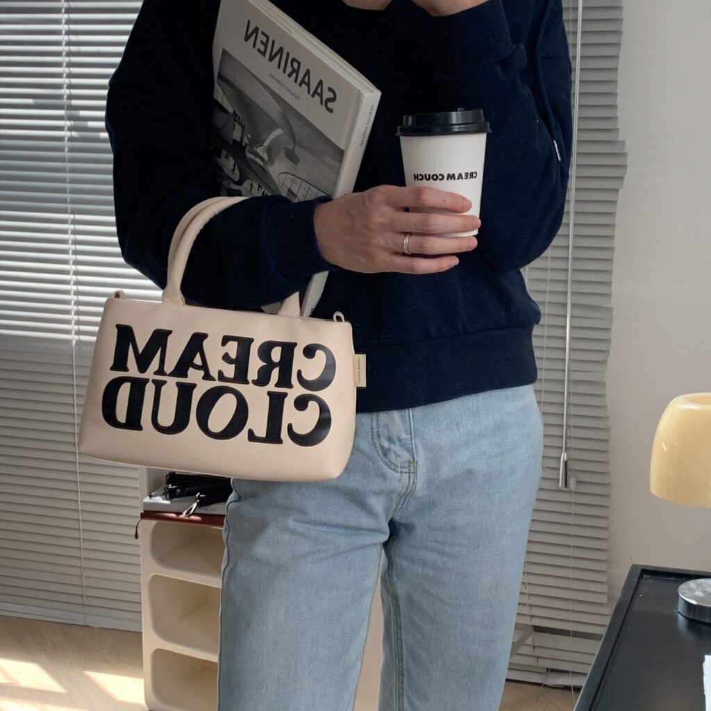 Mini Puffy Tote – Cream Couch